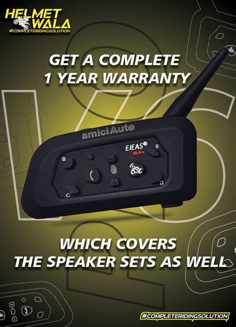 Helmet Intercom V6 Pro Helmetwala Com
