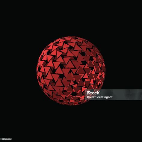 추상 다각형 깨진 구 검은 색 배경에 격리 벡터 그림입니다 0명에 대한 스톡 벡터 아트 및 기타 이미지 0명 2차 도형 3차원 형태 Istock