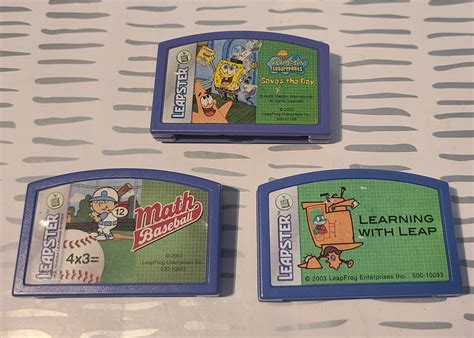 Leap Frog Leapster Game Cartridges Set Of 3 Ebay