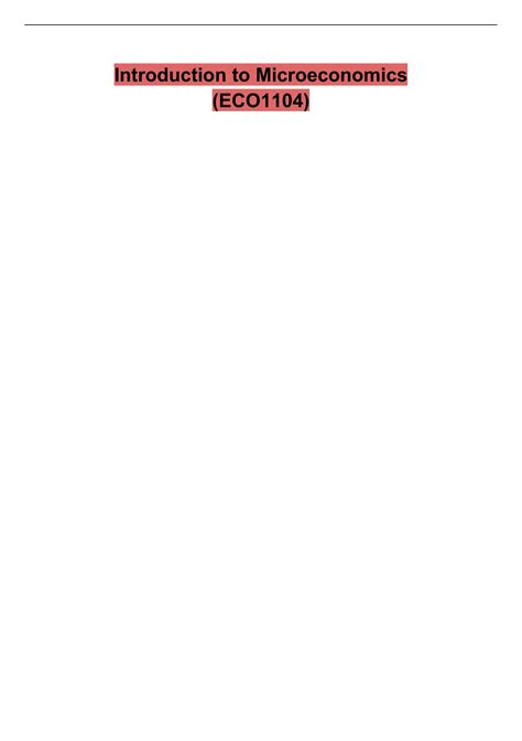 Summary Microeconomics Cheat Sheet Economics Stuvia US