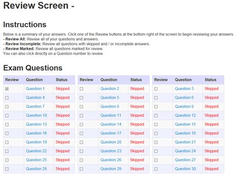 Practice Test Tutorial Instructions