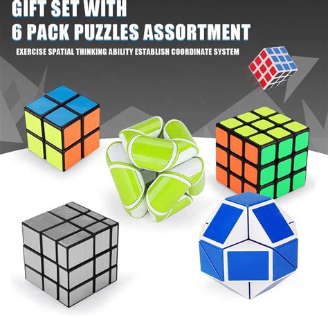 Speed Cube Set 6 In 1 Series Cube Magic Cubes Puzzel Kubus Cadeauset