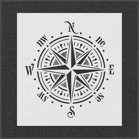 Nautical Compass Rose Stencil Nautical Navigation Stencils For Wood Signs Custom Reusable