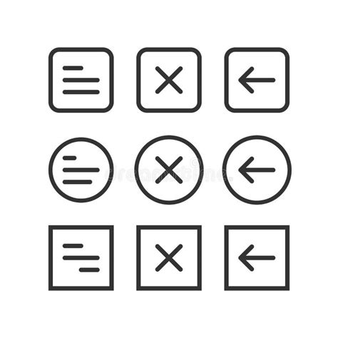 Web Set Of Ux Ui Navigation Buttons Stock Illustration Illustration