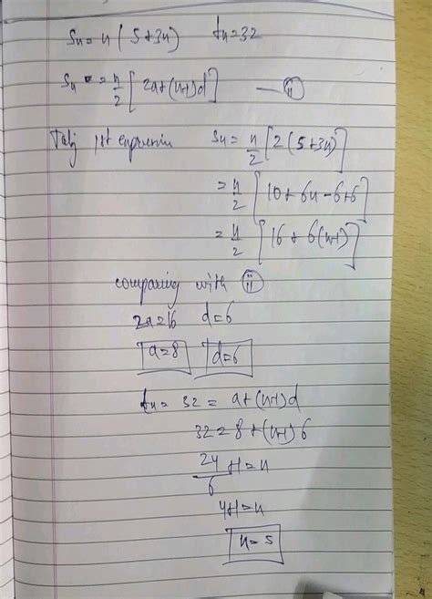 If An Arithmetic Progression Sum Of First N Terms Is 2n2 3n Its