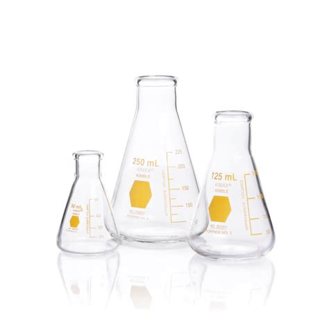 26500y 125 Kimble® Kimax® Colorware Erlenmeyer Flask Yellow 125 Ml