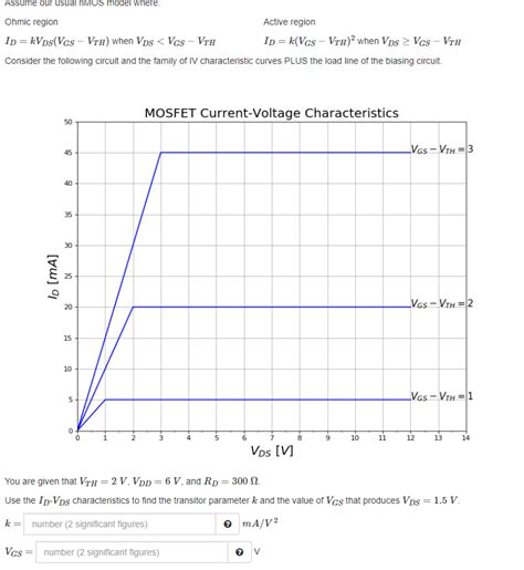 Solved AsSume Our Usual NMOS Model Where Ohmic Region Active Chegg Com