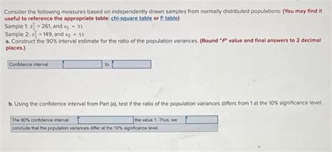 Solved Consider The Following Measures Based On