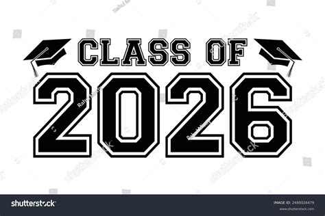 Class 2026 Typography Design Vector Text Stock Vector Royalty Free