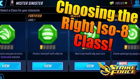 Choosing The Right Iso 8 Class Msf Marvel Strike Force Youtube