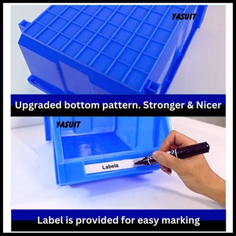 Heavy Duty Compartment Bin Set Part Bin Storage Rack Plastic Stackable For Industrial
