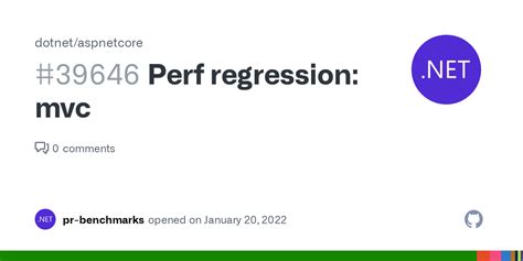 Perf Regression Mvc · Issue 39646 · Dotnetaspnetcore · Github