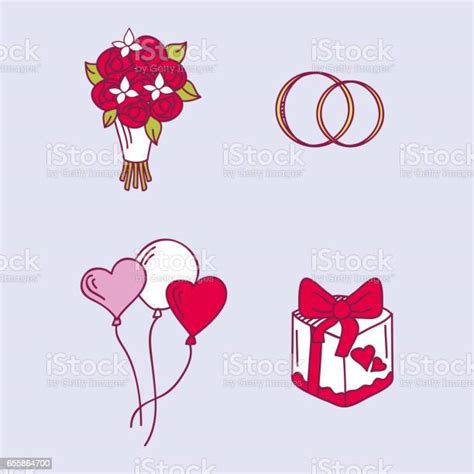 웨딩 부부 관계 결혼 결혼식 아이콘 디자인 행사 축 하 및 할러데이 민속 아이콘 아름다움 손으로 그린 가족 핑크 벡터 일러스트