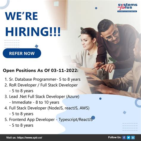 Systems Plus Transformations On Linkedin Hiring Databaseprogrammer Database Rordeveloper