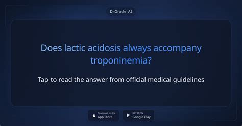 Does Lactic Acidosis Always Accompany Troponinemia