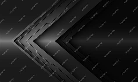 Premium Vector Abstract Metallic Arrow Black Line Circuit Cyber Direction Geometric Future