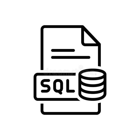 Black Line Icon For Sql File And Program Stock Vector Illustration Of Logotype Line 270728396 Black Line Icon For Sql File And Program Stock Vector Illustration Of Logotype Line 270728396
