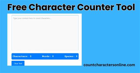 Free Character Counter Tool Quick And Accurate Tool