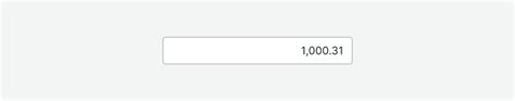 Number And Currency Input