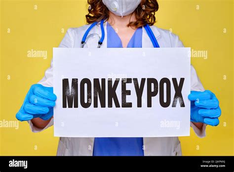 Doctor And Inscription Monkeypox Virus Quarantine Due To Disease