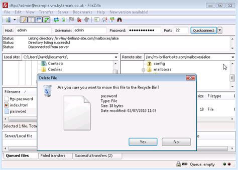 Connecting To Your Server Using FTP Documentation Bytemark