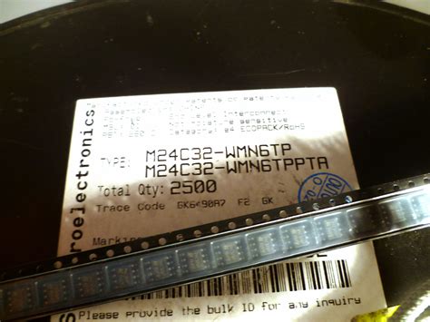 St M24c32wmn6tp 32 Kbit I2c Compatible Eeprom So 8 Om0046xxxn Rich
