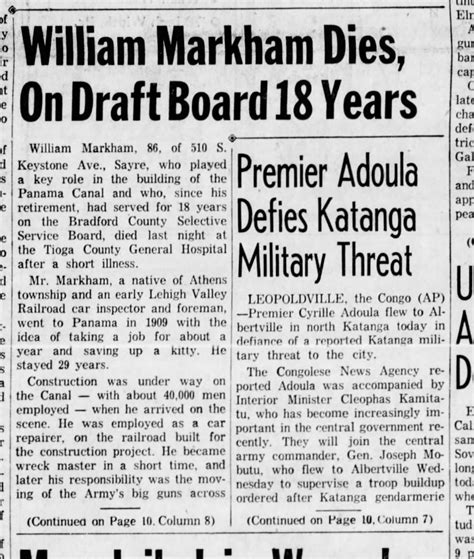 Obit William Markham ™