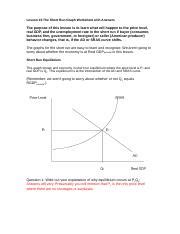 Lesson 19 The Short Run Graph Worksheet With Answers Docx Lesson 19 The Short Run Graph
