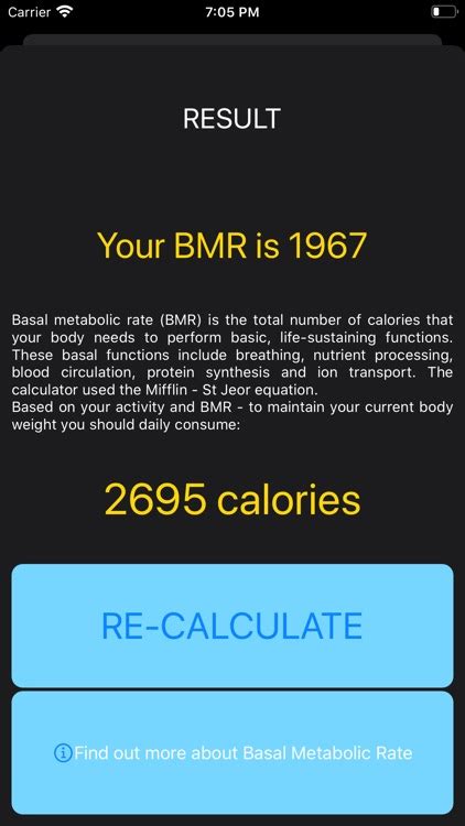 Your BMR Calculator By Dariusz Urbanczyk