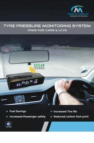 Tpms For Car With Bluetooth Android Mobile Application With 4 Rf Sensors For Tubeless Tyre