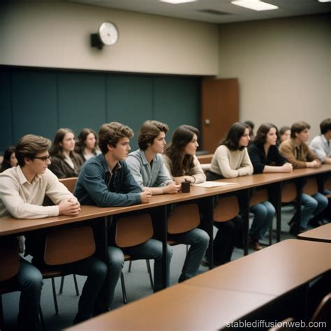 Lecture Room Students Stable Diffusion Online