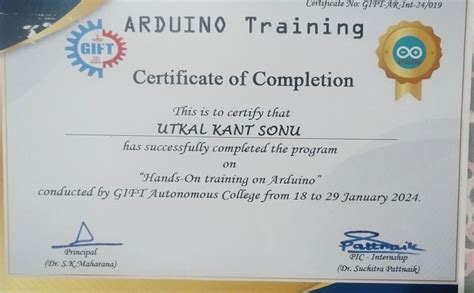 Arduino Embeddedsystems Iot Training Certification Learning