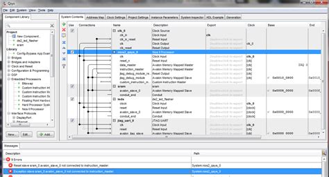 Fpga Cant Compile My System In Qsys Stack Overflow