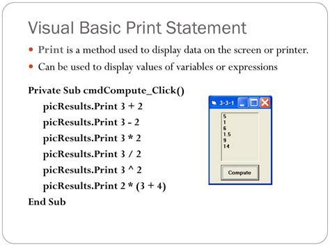 PPT Programming Practice In Visual Basic PowerPoint Presentation