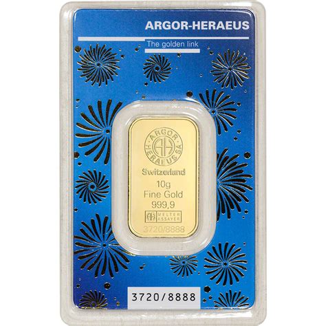 10 Gram Gold Bar Argor Heraeus 2023 Lunar Year Of The Rabbit 999 9 Fine