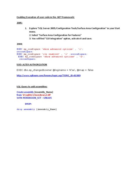 Sql Clr Pdf Teaching Methods And Materials