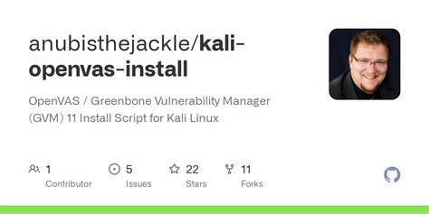 GitHub Anubisthejackle Kali Openvas Install OpenVAS Greenbone Vulnerability Manager GVM