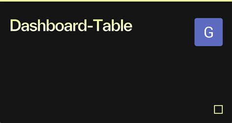Dashboard Table Codesandbox