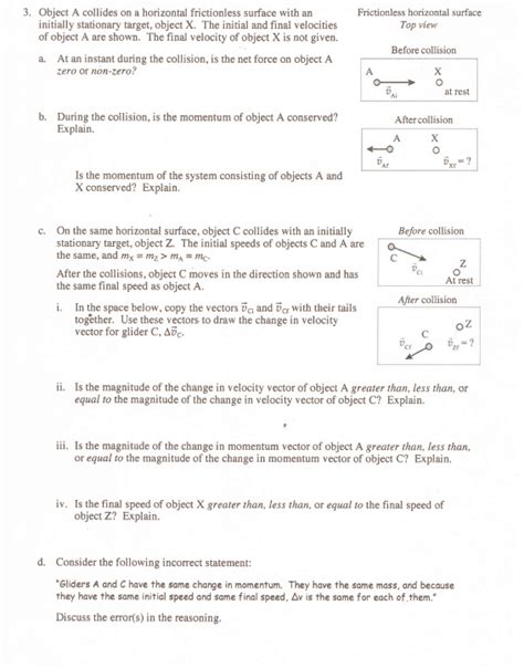 Solved Object A Collides On A Horizontal Frictionless Chegg