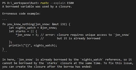 funny explanation for error 500 the rust programming language forum