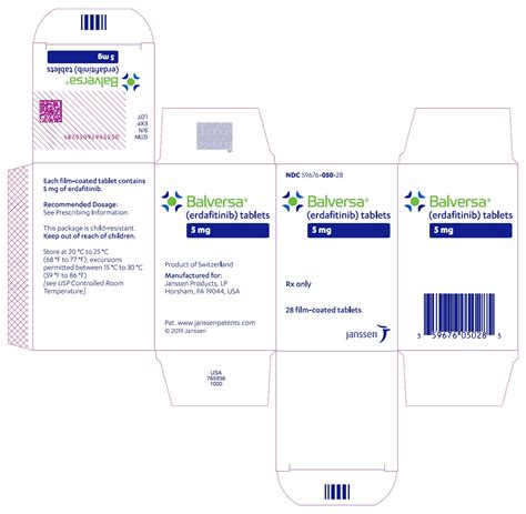 Dailymed Balversa Erdafitinib Tablet Film Coated