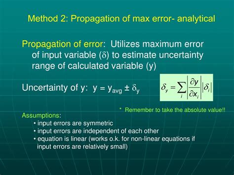 PPT Propagation Of Error Ch En 475 Unit Operations PowerPoint Presentation ID 3366206