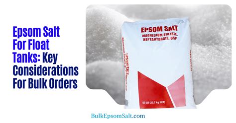 Epsom Salt Float Tank Key Considerations For Bulk Orders