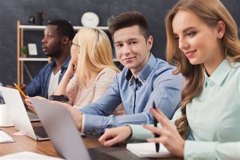 Programmers Working In Software Developing Company Stock Image Image Of Electronics