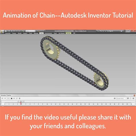 Animation Of Chain Autodesk Inventor Tutorial In This Autodeskinventor Tutorial We Will