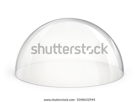 흰색으로 분리된 유리돔3d 그림 스톡 일러스트 1048632944