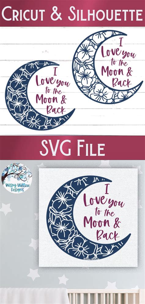 I Love You To The Moon And Back Svg So Fontsy