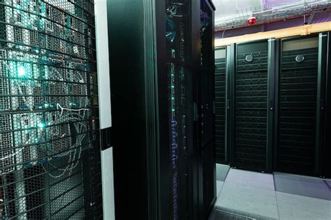 Premium Photo Data Center With Multiple Rows Of Fully Operational Server Racks Modern Cloud