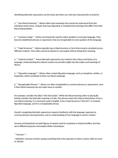 Identifying Idiomatic Expressions Can Be Tricky Pdf Idiom Religious Belief And Doctrine