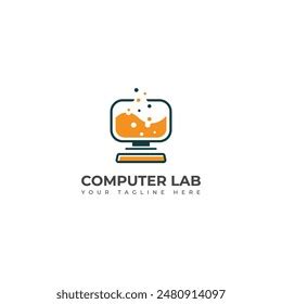 Creative Computer Lab Vector Logo Design Stock Vector Royalty Free 2480914097 Shutterstock